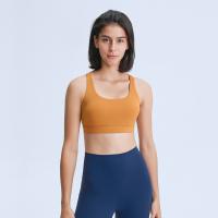 China Women Yoga Criss Cross Back Strap Sports Bra 7 Colors Active Stretch Fitness Top for sale