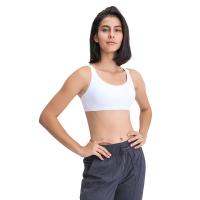 China Naked Feeling Breathable Women Sports Bra Cross Back With Removable Pad for sale