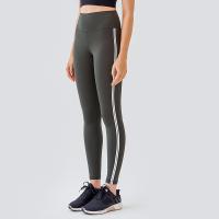 China Side Seam Yoga Pants Capri Leggings Printed Nude High Waisted for sale