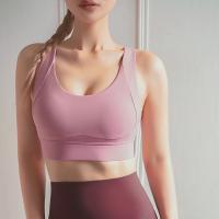 China 7 Colors Nuls Sexy Women Sports Bra Traceless Buckle Back Shock Absorber Crop Top for sale