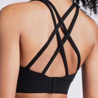 China 7 Colors Nuls Sexy Women Sports Bra Traceless Buckle Back Shock Absorber Crop Top for sale