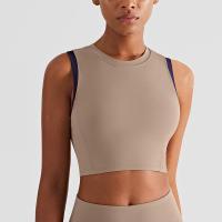 China Nuls Skin Friendly Contrast Color Sports Bra Gathered Fitness Yoga Vest Top for sale