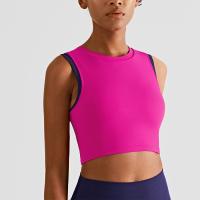 China Nuls Skin Friendly Contrast Color Sports Bra Gathered Fitness Yoga Vest Top for sale