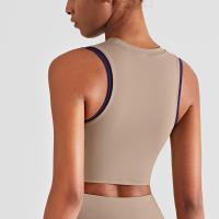 China Nuls Skin Friendly Contrast Color Sports Bra Gathered Fitness Yoga Vest Top for sale