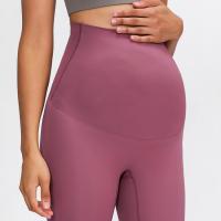 China High Stretch Pregnant Women Yoga Pants Nylon Wrapped Maternity Workout Leggings for sale