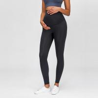 China High Stretch Pregnant Women Yoga Pants Nylon Wrapped Maternity Workout Leggings for sale