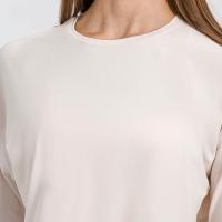 China Jacquard Womens Long Sleeve Sweatshirts Nylon Loose Yoga Tops Quick Dry for sale