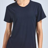China Nude Feeling Women'S Short Sleeve Yoga Tops Mesh Stitching Womens Running T Shirt for sale