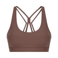 China Shockproof Womens Sports Bra Gathered Moisture Wicking Without Steel Ring for sale