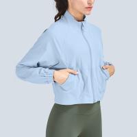 China Equestrian Long Sleeve Horse Riding Tops High Neck Lock Zipper 4 Colors for sale