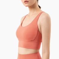 China Shock Absorber Run Womens Sports Bra Nylon Naked Feeling Cross Back for sale