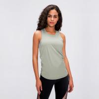 China Skin Friendly Ladies Yoga Tops Bandage Back Loose Sleeveless Yoga Tank Tops for sale