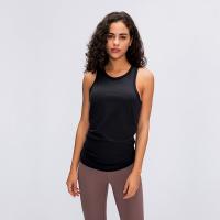 China Skin Friendly Ladies Yoga Tops Bandage Back Loose Sleeveless Yoga Tank Tops for sale