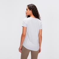 China Fitness Ladies Yoga Tops Moisture Wicking High Elastic Naked Feeling for sale