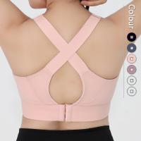 China Plus Size Comfortable Sports Bra Breathable Cross Back With Adjustable Straps for sale