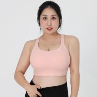China Plus Size Comfortable Sports Bra Breathable Cross Back With Adjustable Straps for sale