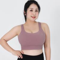China Plus Size Comfortable Sports Bra Breathable Cross Back With Adjustable Straps for sale