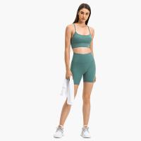 China Flow Y Back Solid Color Sports Bra Pro Skin Widened Hem For Running Yoga Gym for sale