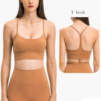 China Flow Y Back Solid Color Sports Bra Pro Skin Widened Hem For Running Yoga Gym for sale