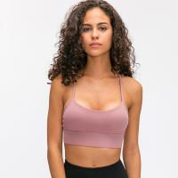 China Flow Y Back Solid Color Sports Bra Pro Skin Widened Hem For Running Yoga Gym for sale