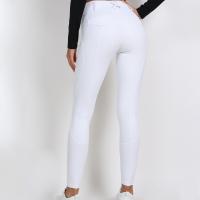 China White Horse Riding Pants Full Seat Silicone Anti Pilling Womens Equestrian Breeches for sale