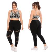China Printed Women's Sports Bra And Leggings Set 3XL Plus Size Breathable Sexy for sale