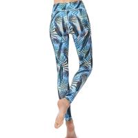 China Custom Color Elastic Sewing Patterned Yoga Pants Active Stretch For Women for sale
