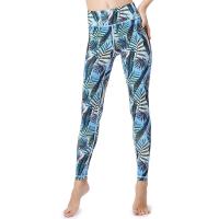 China Custom Color Elastic Sewing Patterned Yoga Pants Active Stretch For Women for sale