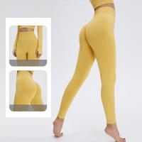 China High Waisted Seamless Gym Peach Butt Lifting Leggings Nude 14 Colors S M L Size for sale