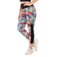 China Athletic Patterned Yoga Pants Quick Dry Breathable Women Plus Size Floral Print Leggings for sale