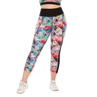 China Athletic Patterned Yoga Pants Quick Dry Breathable Women Plus Size Floral Print Leggings for sale