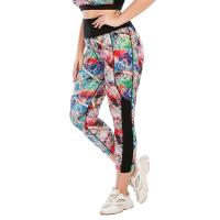 China Athletic Patterned Yoga Pants Quick Dry Breathable Women Plus Size Floral Print Leggings for sale