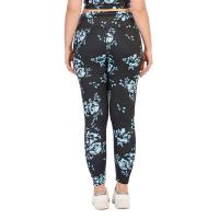 China Moisture Wicking Girls Patterned Yoga Pants Anti UV Polyester Spandex Workout Leggings for sale
