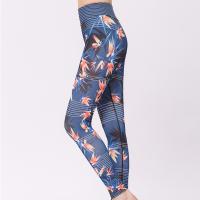 China Customized Patterned Yoga Pants Hip Lift High Waisted Floral Workout Tights for sale