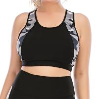 China Side Camo Plus Size Yoga Sets Moisture Wicking Sports Bra Top And Tight Leggings for sale