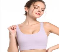 China Full Cup Plus Size Moisture Wicking Sports Bra Soft U Neck For Fat Women for sale
