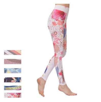 China Ladies Patterned Yoga Pants Breathable Quick Drying Women's Slim Fit Sweatpants for sale
