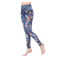 China Ladies Patterned Yoga Pants Breathable Quick Drying Women's Slim Fit Sweatpants for sale