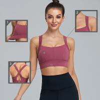 China Womens Cross Strappy Plus Size Sports Bra Running High Elastic Active Stretch for sale