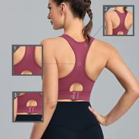 China Running Crop Top Plus Size Sports Bra Active Stretch Shockproof With Breathable Mesh for sale
