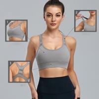 China Shockproof Plus Cup Sports Bra Womens Fixed Breast Pad With Shoulder Strap for sale
