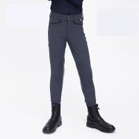 China Quick Drying Childrens Horse Riding Tights Knee Silicone Navy Blue Riding Leggings for sale