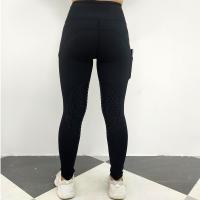 China Stretchy Horse Riding Pants Side Pockets Anti-slip Silicone Grip Riding Leggings for sale