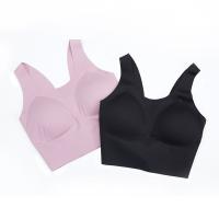 China Deep U Type Crop Top Sports Bra Shockproof Gathered Shock Absorber Run Bra for sale