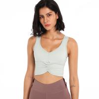 China Gathered Plus Size Yoga Bra Shockproof Y Shape Women Fitness Sports for sale