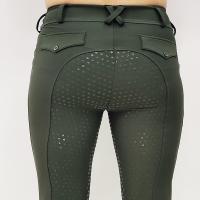 China Polyester High Waisted Full Seat Riding Breeches Quick Dry Women Equestrian Pants for sale