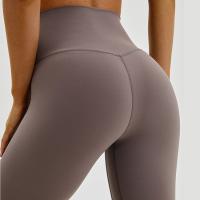 China Women'S High Waist Sports Pocket Yoga Pants Solid Color Tight for sale