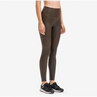 China Hidden Pocket Yoga Pants Nude Gilded Women Matte Faux Leather Leggings for sale