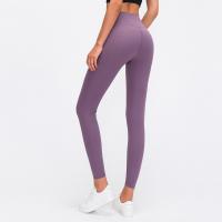 China No Front Seam Yoga Pants Capri Customized Logo Tummy Control Butt Lifting Leggings for sale