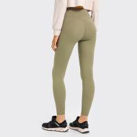 China Finished Workout Yoga Pants Capri Womens Nylon Leggings With Pockets for sale